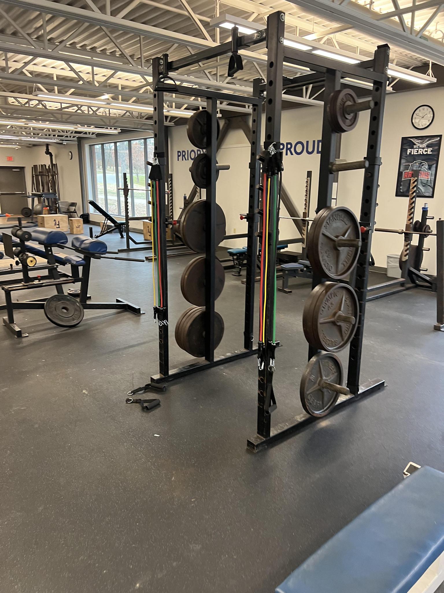 ProMaxima Double Half Rack with Plate Storage Black Frame-USED – Show ...