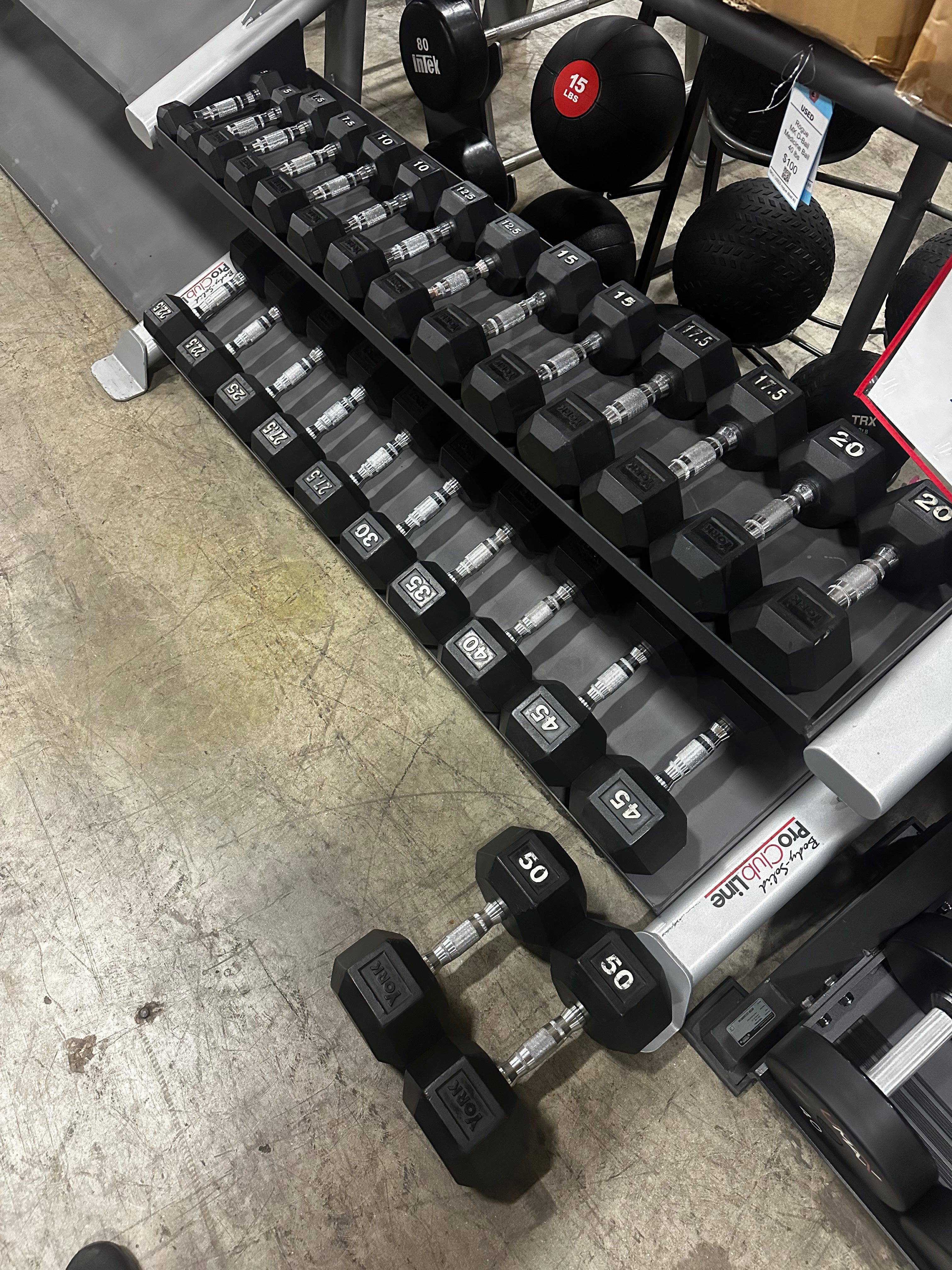 Used Rubber Hex Dumbbells – Show Me Weights - Fitness Equipment Dealer