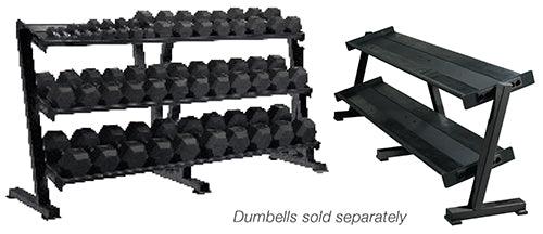 York Barbell 3-Tier Tray Dumbbell Rack -Black 69129 – Show Me Weights ...